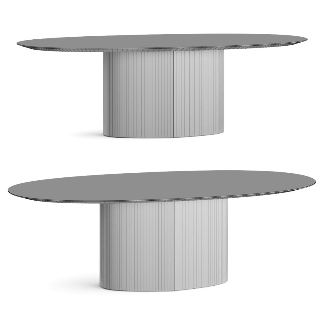 Miniforms Monoplauto Dining Table - 3D Model for VRay, Corona