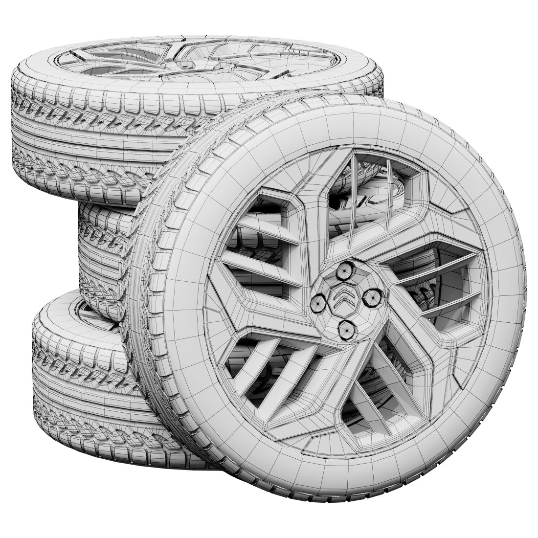 Citroen Wheels 3D Model for Corona | CGMood