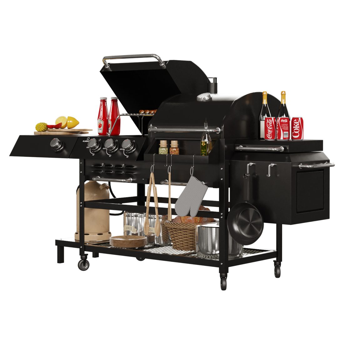 Klarstein Outdoor Grill - 3D Model for VRay, Corona