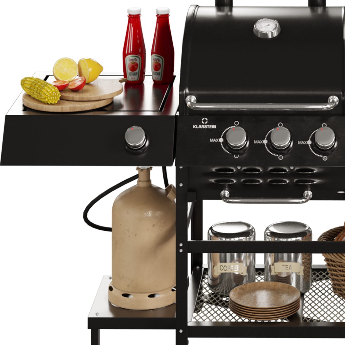 Klarstein Outdoor Grill - 3D Model for VRay, Corona