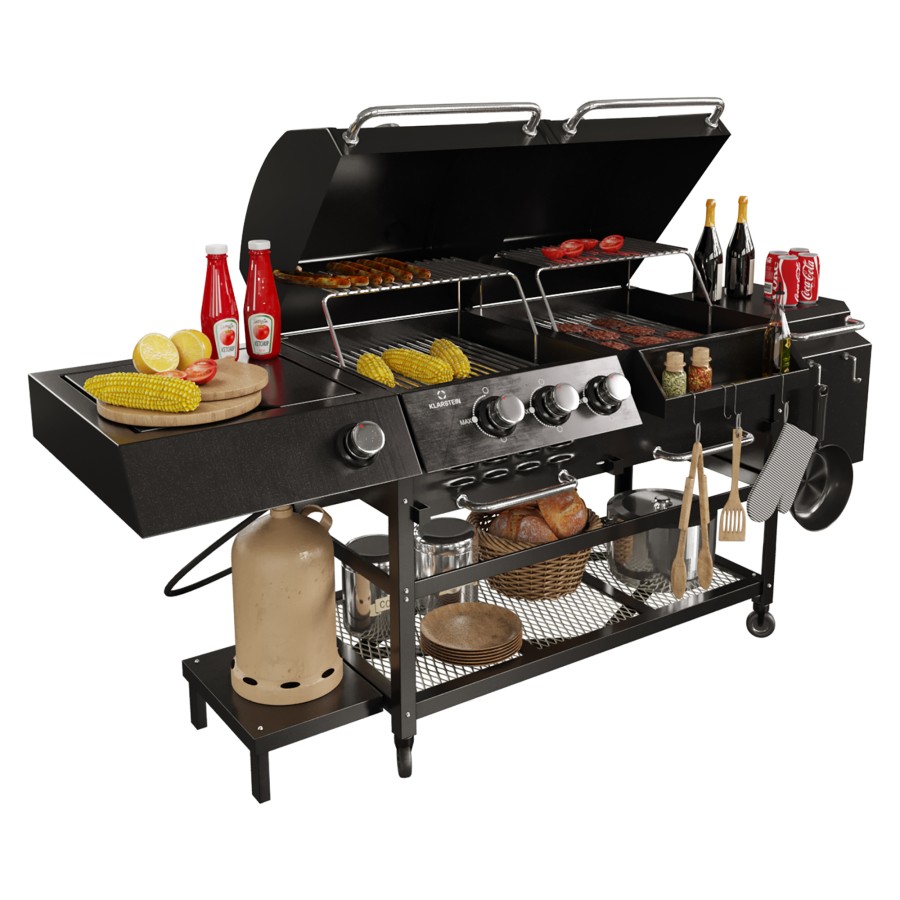 Klarstein Outdoor Grill - 3D Model for VRay, Corona