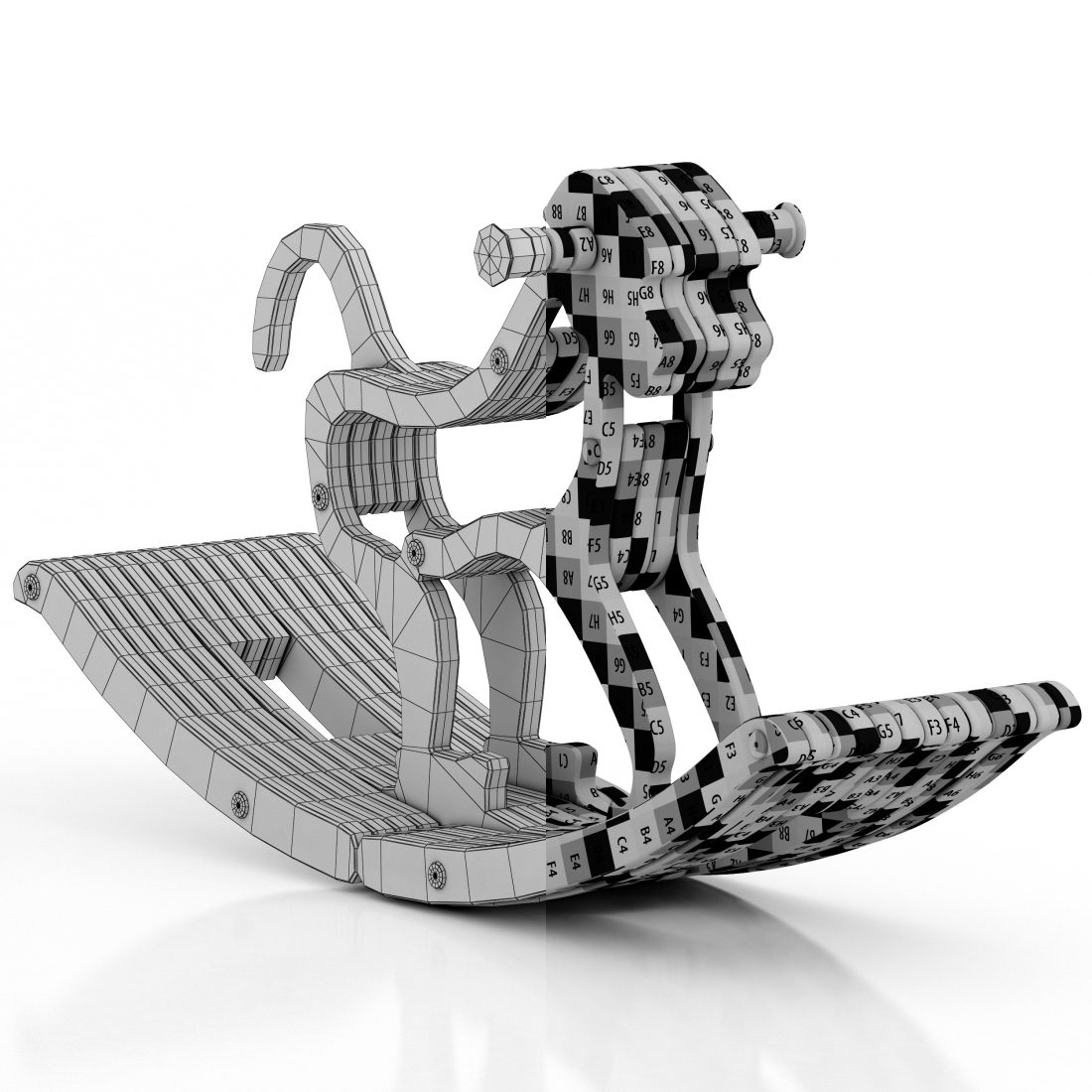 Home Concept Monkey Rocking Chair 3D Model for VRay | CGMood