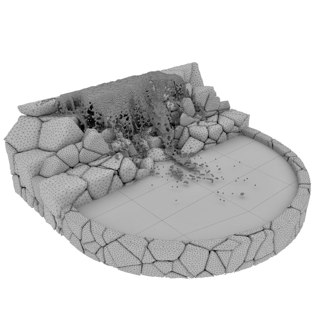 Waterfall,fountain Cascade No8 3D Model for VRay, Corona | CGMood