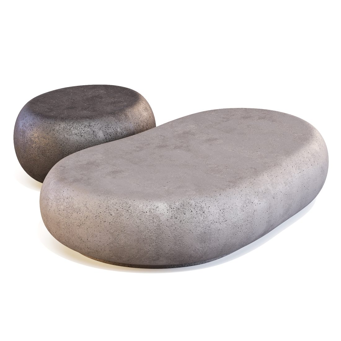 Crate And Barrel: Pebble - Coffee And Side Table - 3D Model for Corona