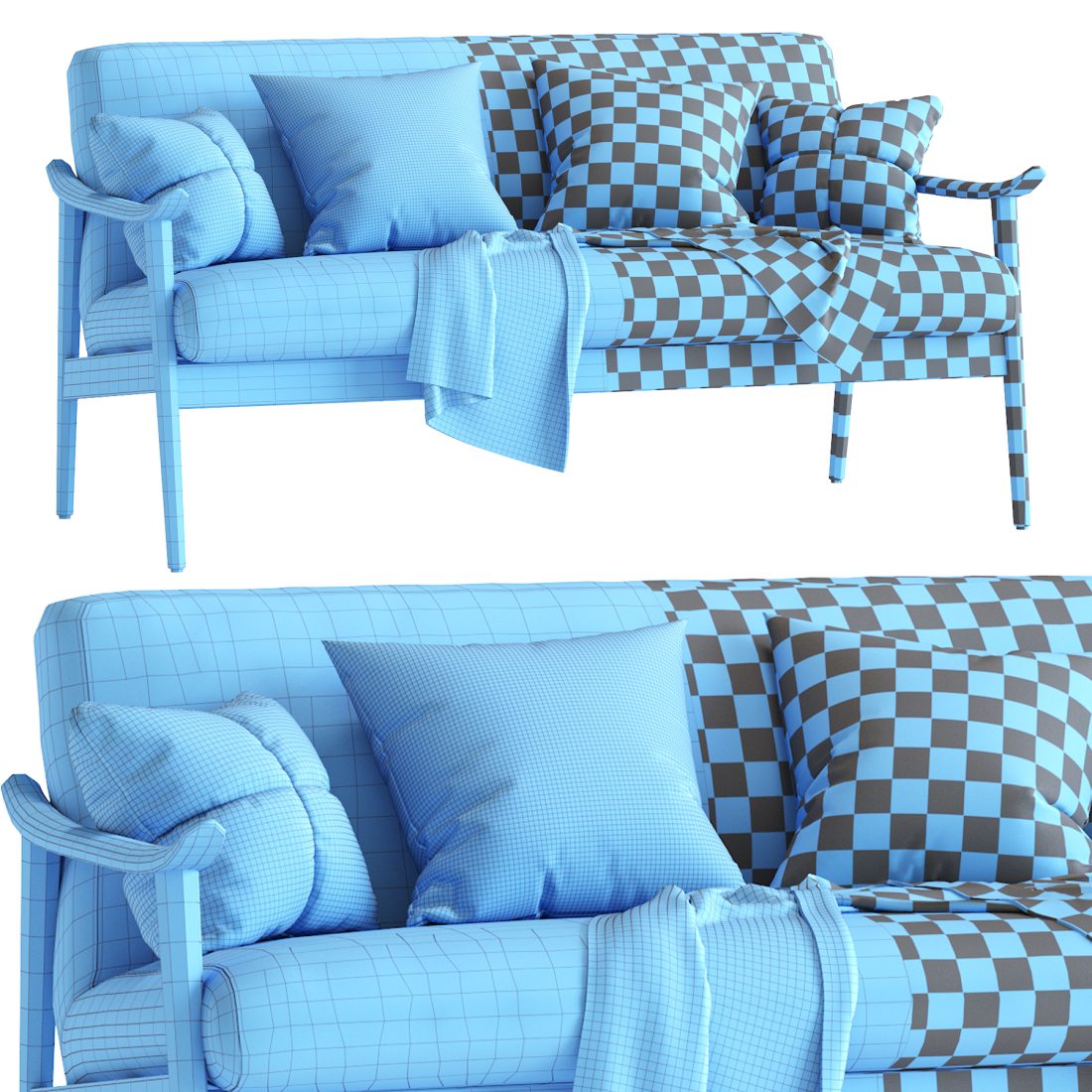 Mid Century Sofa 3D Model for Corona | CGMood
