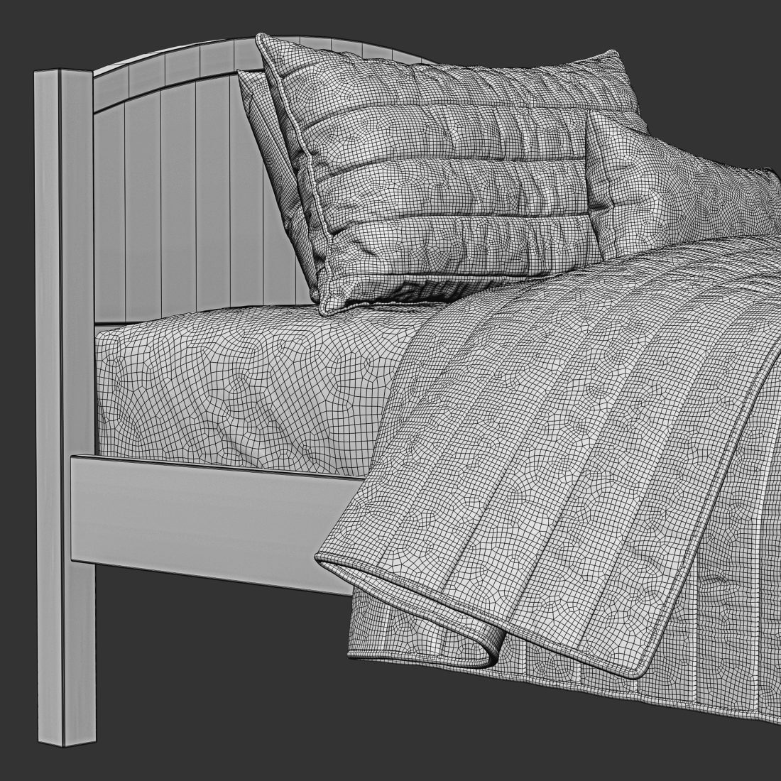 Austen Bed - 3D Model for Corona