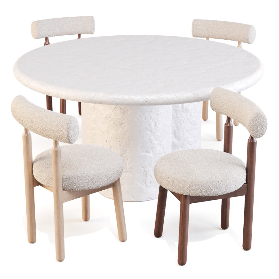 Lulu And Georgia: Sol Table And Ross Chairs - 3D Model for Corona