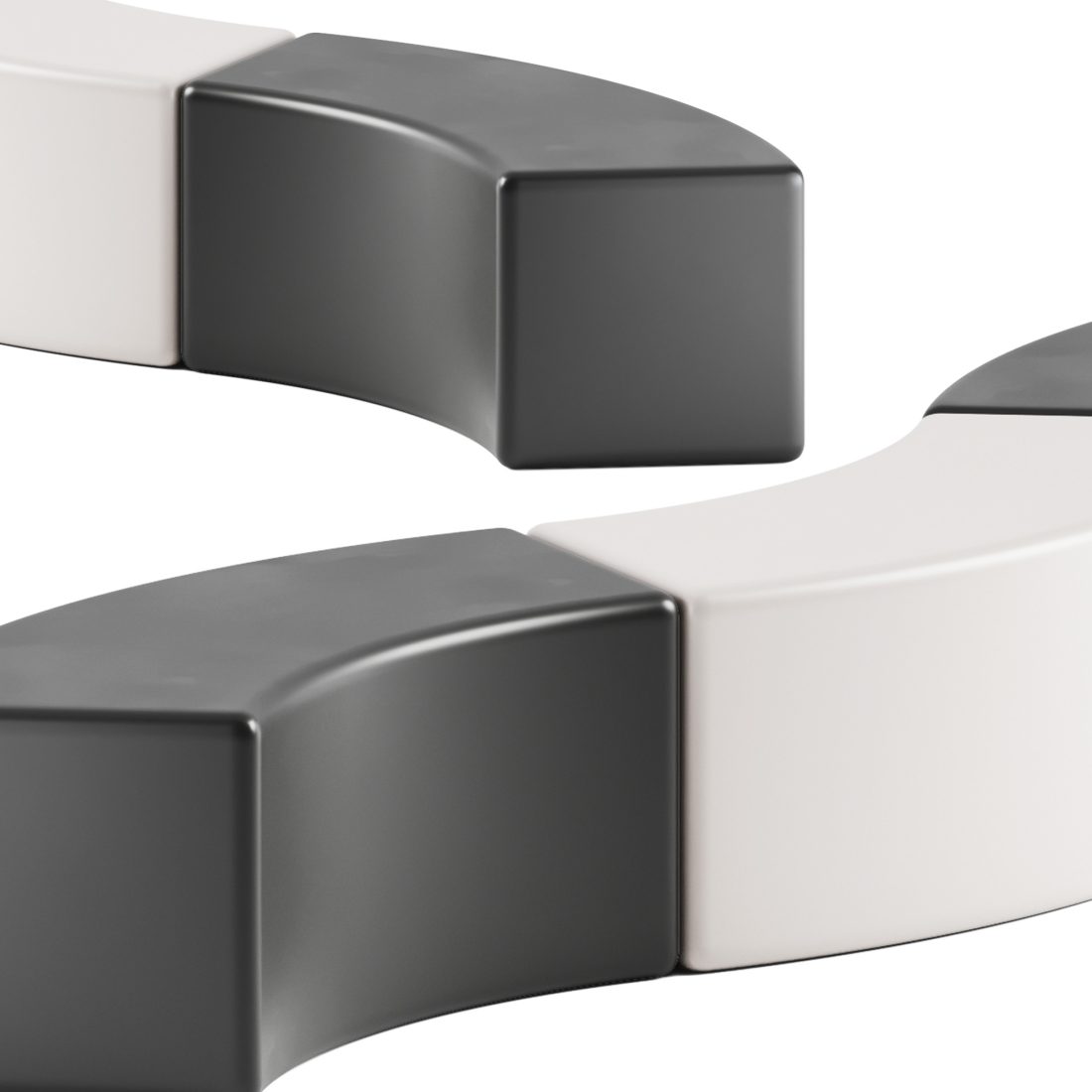 Soft Snake Bench By Slide Design 3D Model for Corona | CGMood