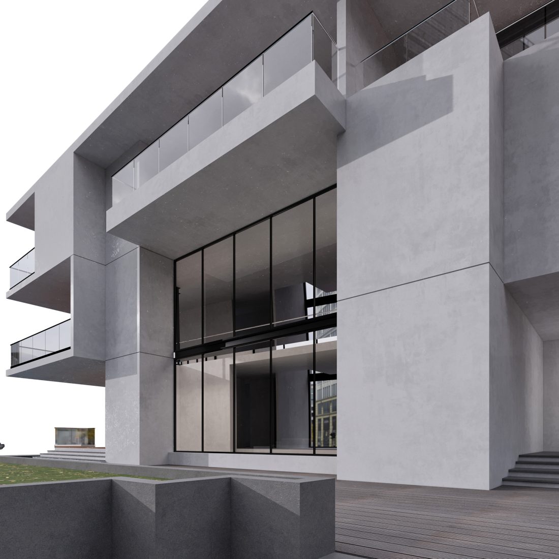 Modern House No13 - 3D Model for VRay, Corona