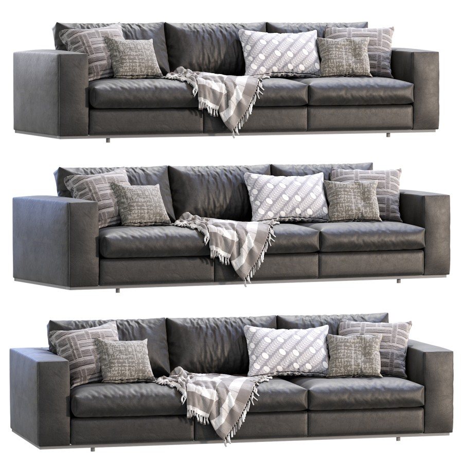 Sofa Hamilton Leather - 3D Model for Corona