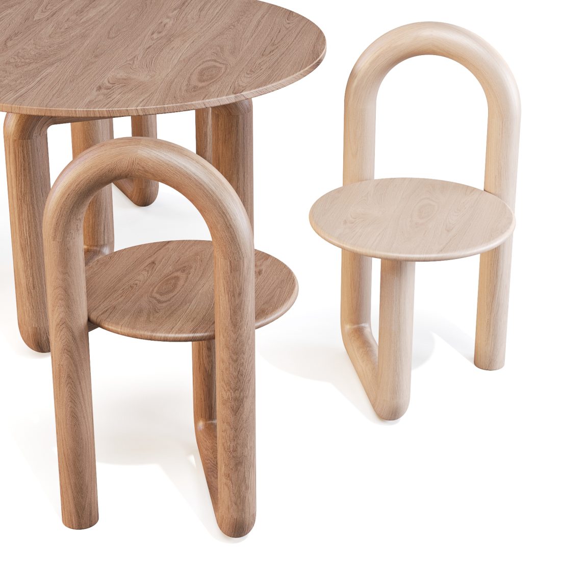 Objects And Ideas - Mono (Table And Chairs) - 3D Model for Corona
