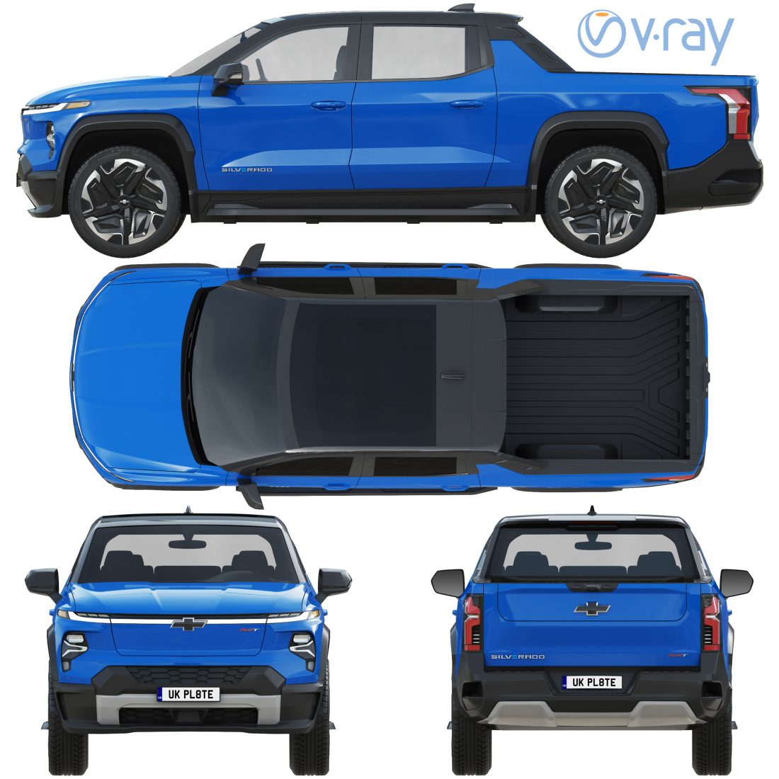 Chevrolet Silverado EV RST - 3D Model for VRay