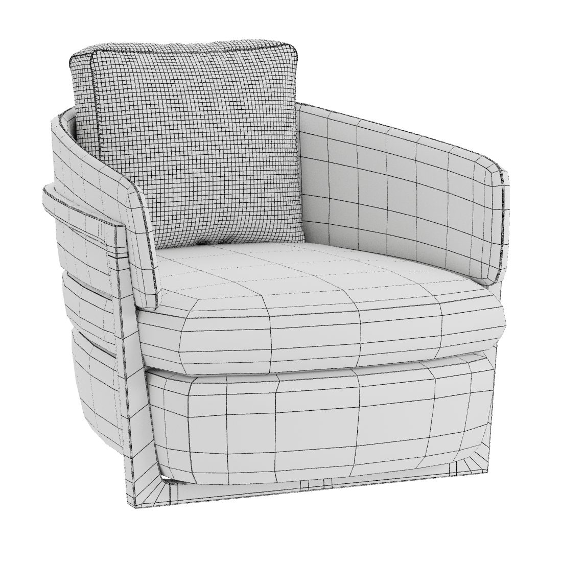 Armchair Arena Porada - 3D Model for VRay, Corona