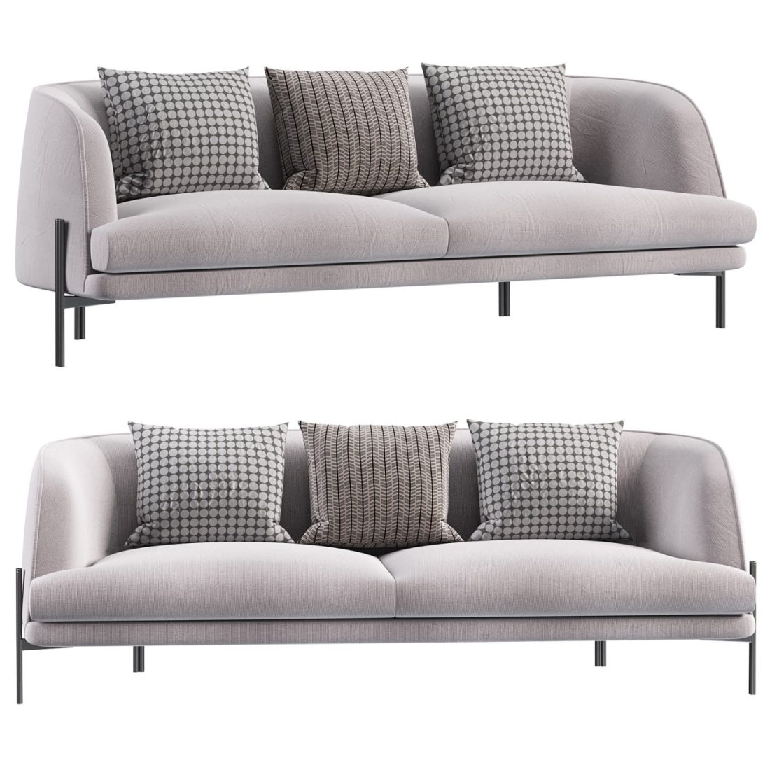 Caillou Sofa 3D Model for VRay, Corona | CGMood