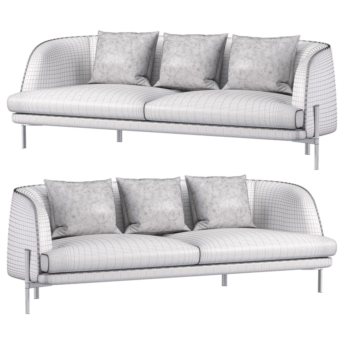 Caillou Sofa 3D Model for VRay, Corona | CGMood