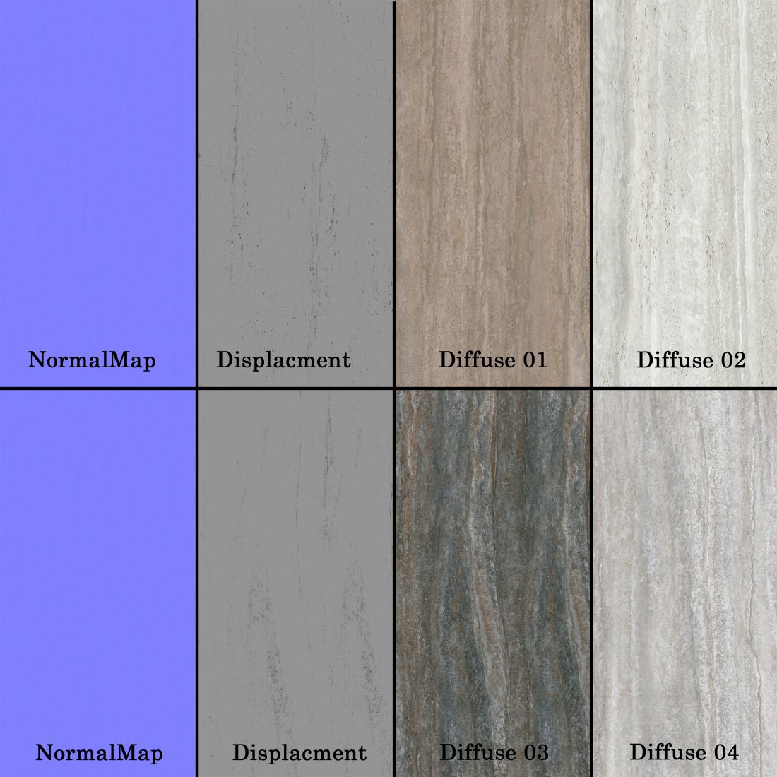 Travertine 06 - 3D Model for VRay