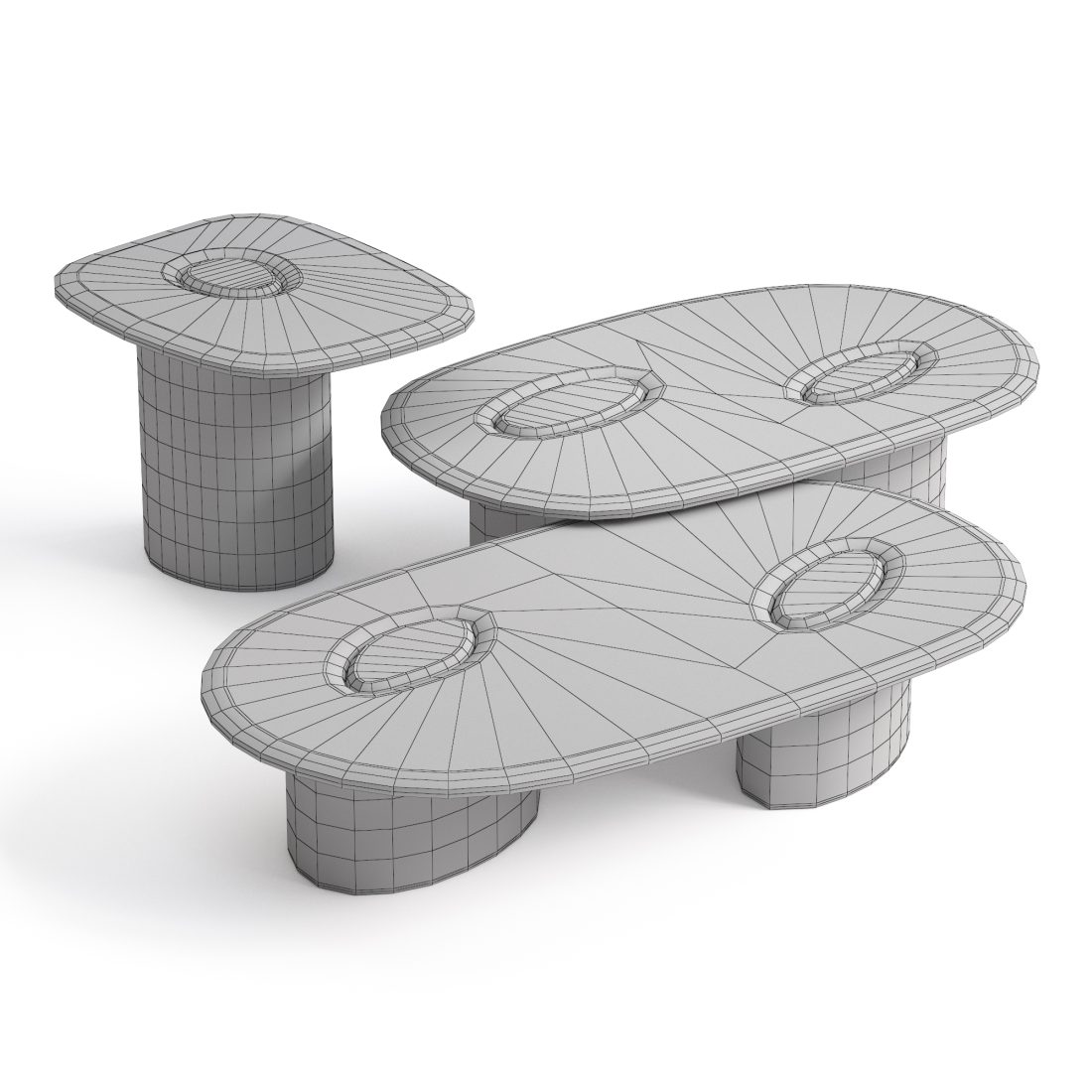 Enne Rita Coffee Tables - 3D Model for VRay, Corona
