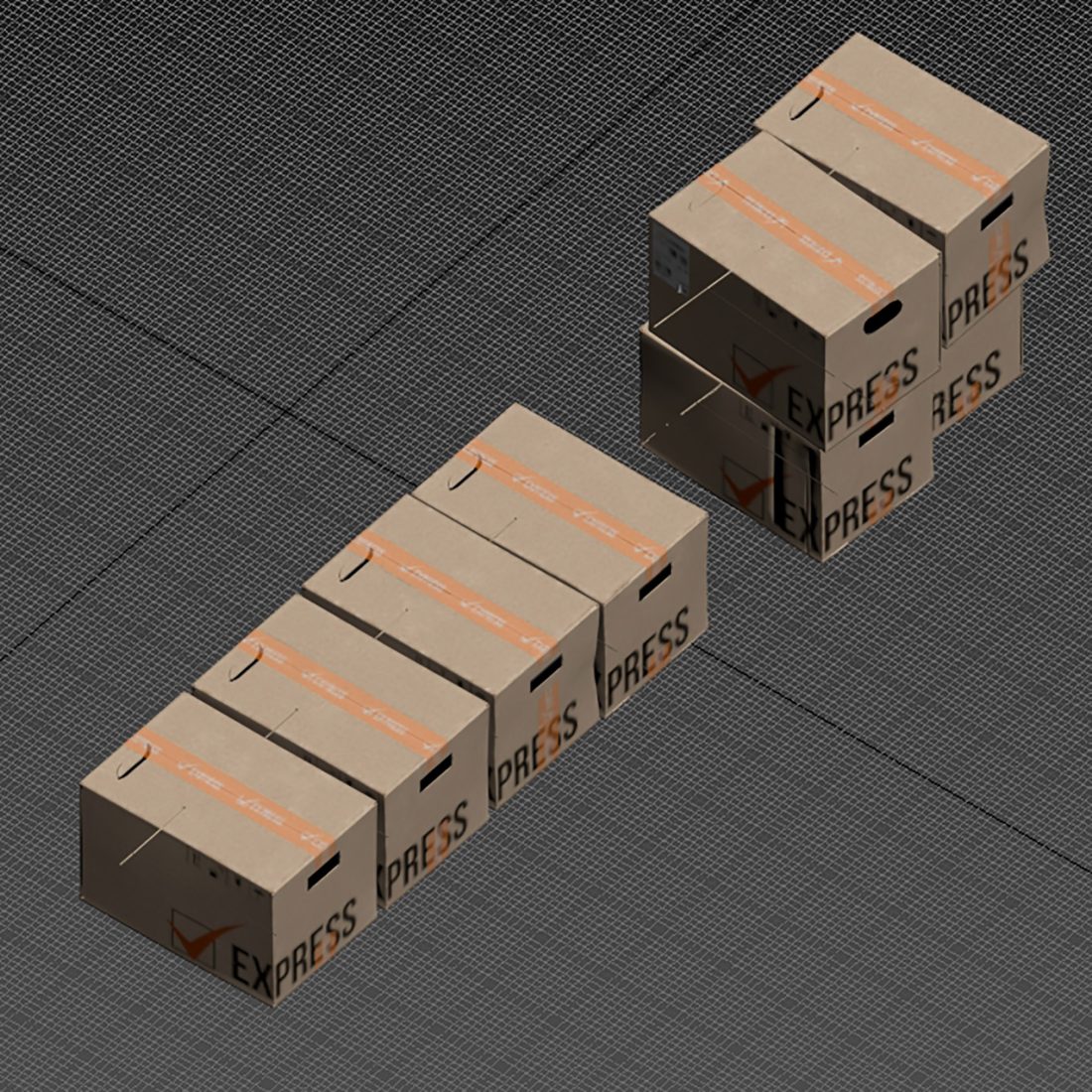 Cardboard Box N3 3D Model for VRay | CGMood