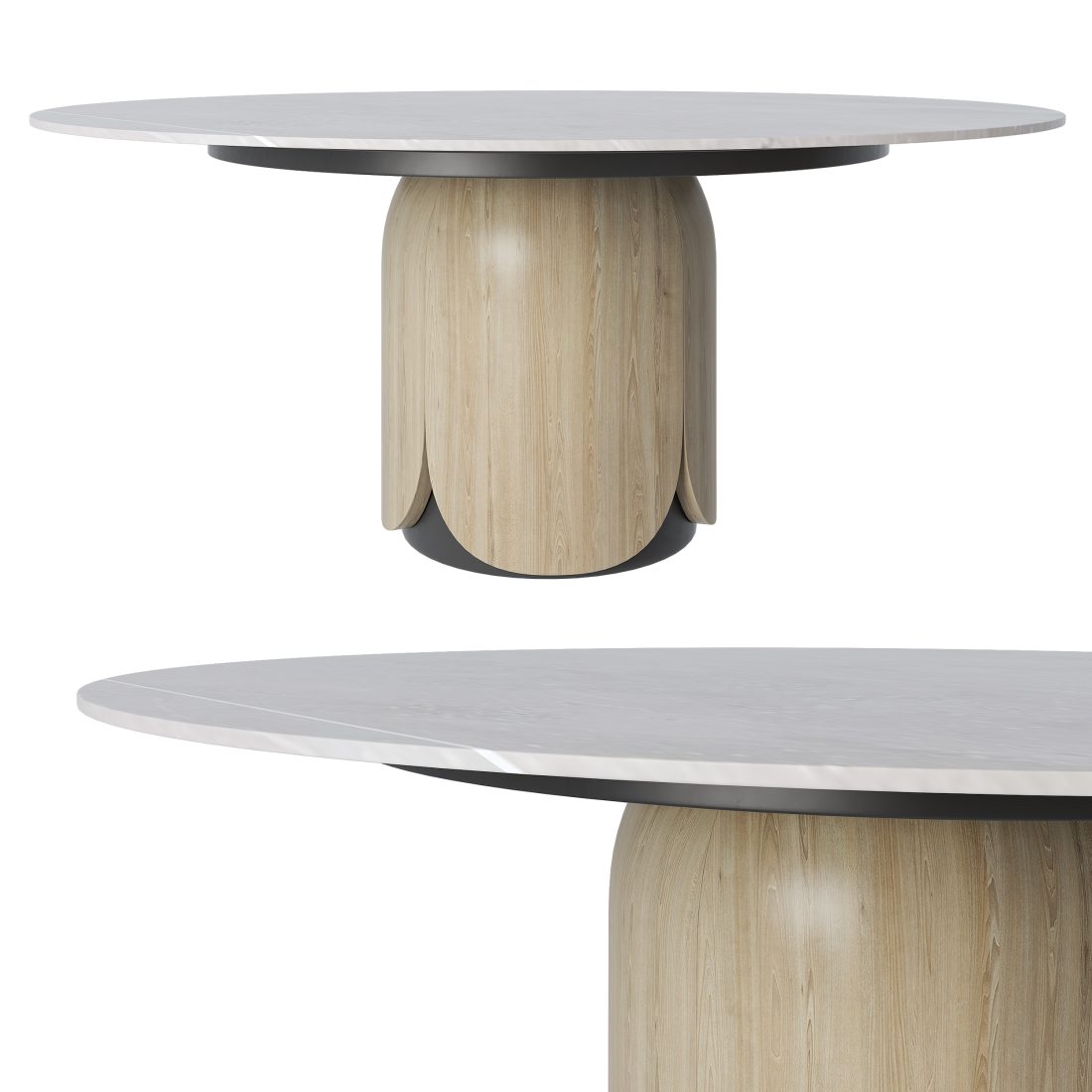 Millamilii Vs Bloom Dining Table - 3D Model for VRay, Corona
