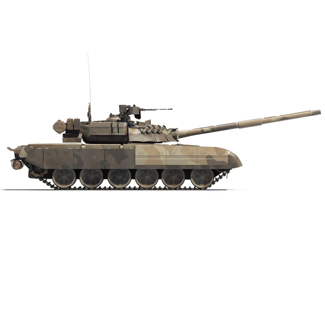 Tank T-80UD 2012 - 3D Model for VRay