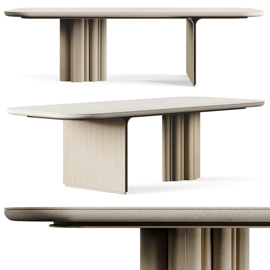 Luxlucia Casa Oasis V280DT1 Dining Table - 3D Model for VRay, Corona