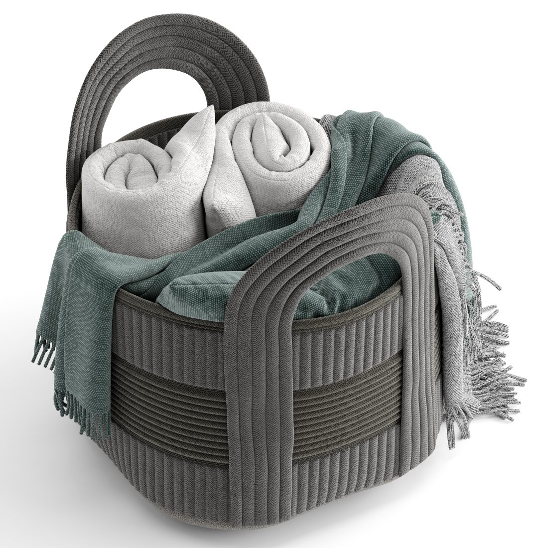 Basket 4 With Blanket - 3D Model for VRay, Corona