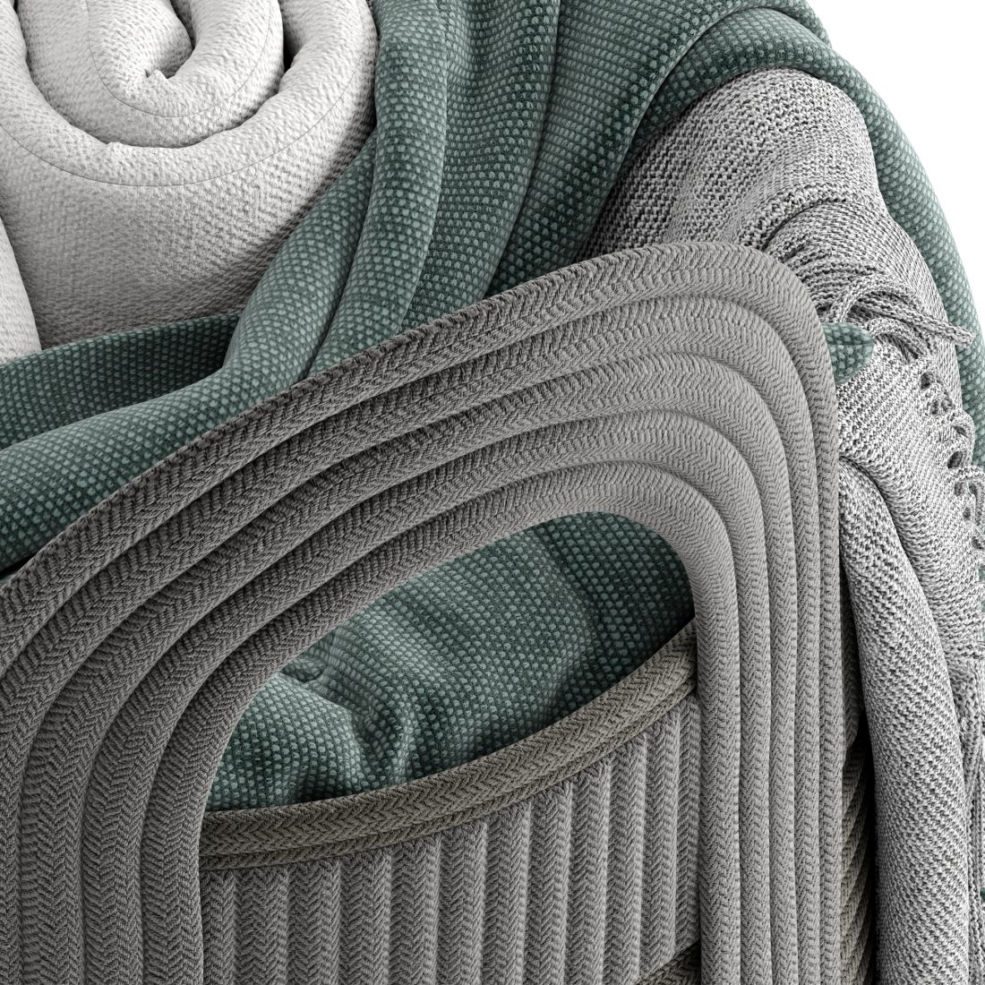 Basket 4 With Blanket - 3D Model for VRay, Corona