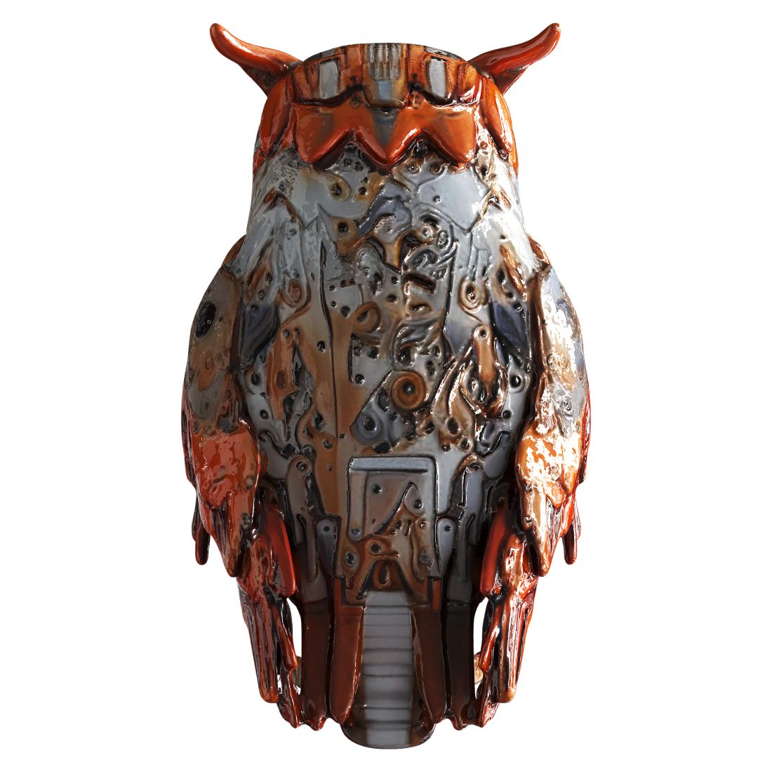 Robot Owl - 3D Model for VRay, Corona