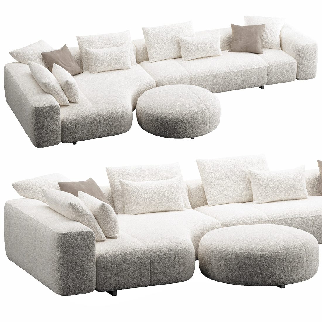 Yves Sofa - 3D Model for VRay, Corona