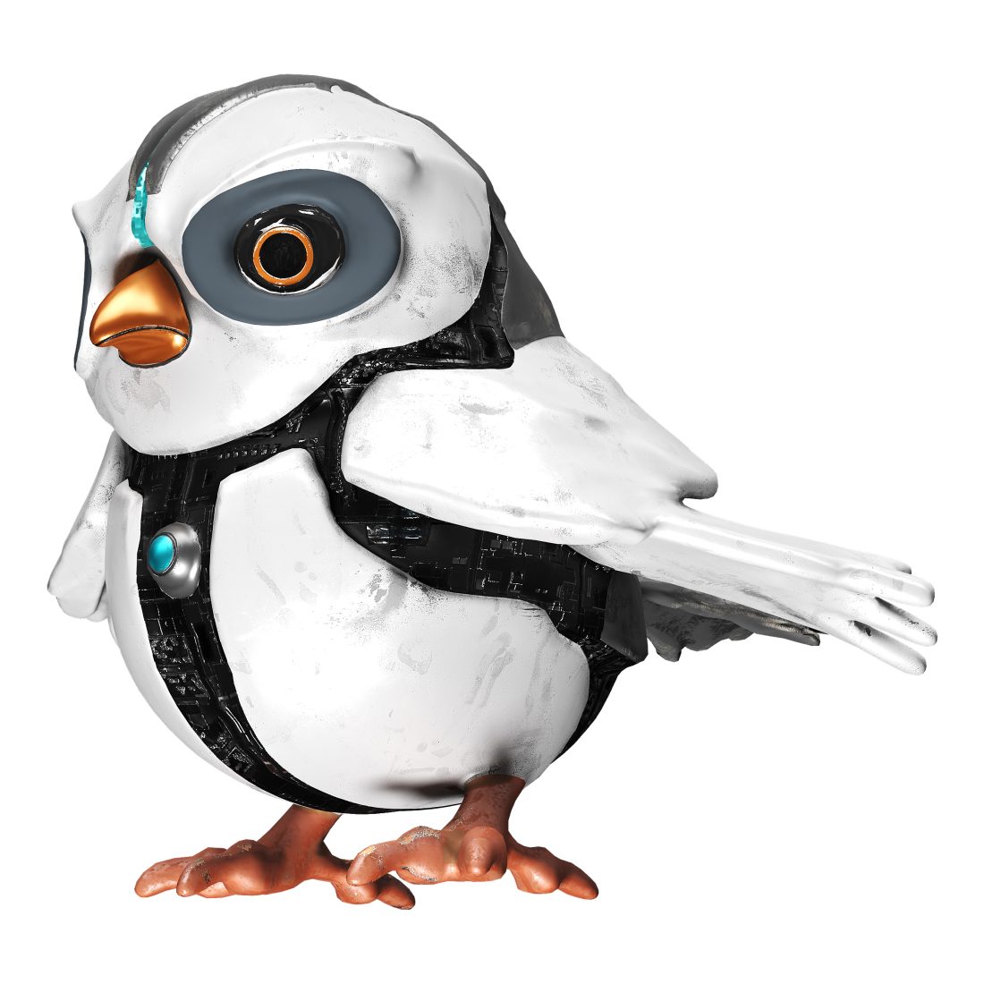 Bird Robot 3D Model for VRay, Corona | CGMood