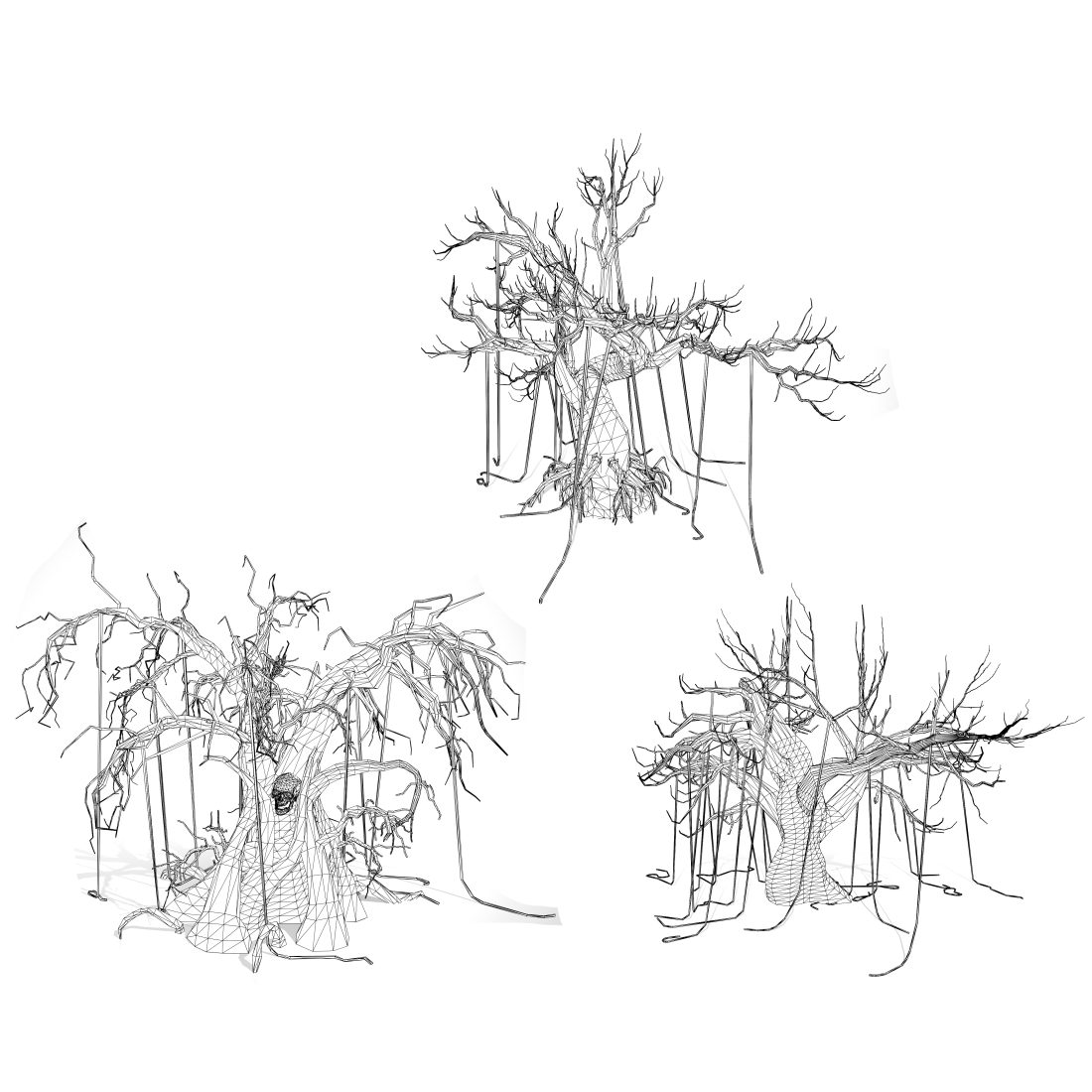 Creepy Trees 3d Model 3D Model for VRay, Corona | CGMood