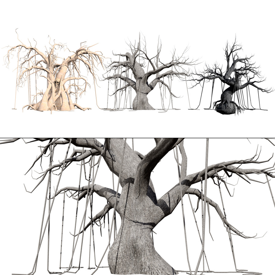 Creepy Trees 3d Model 3D Model for VRay, Corona | CGMood