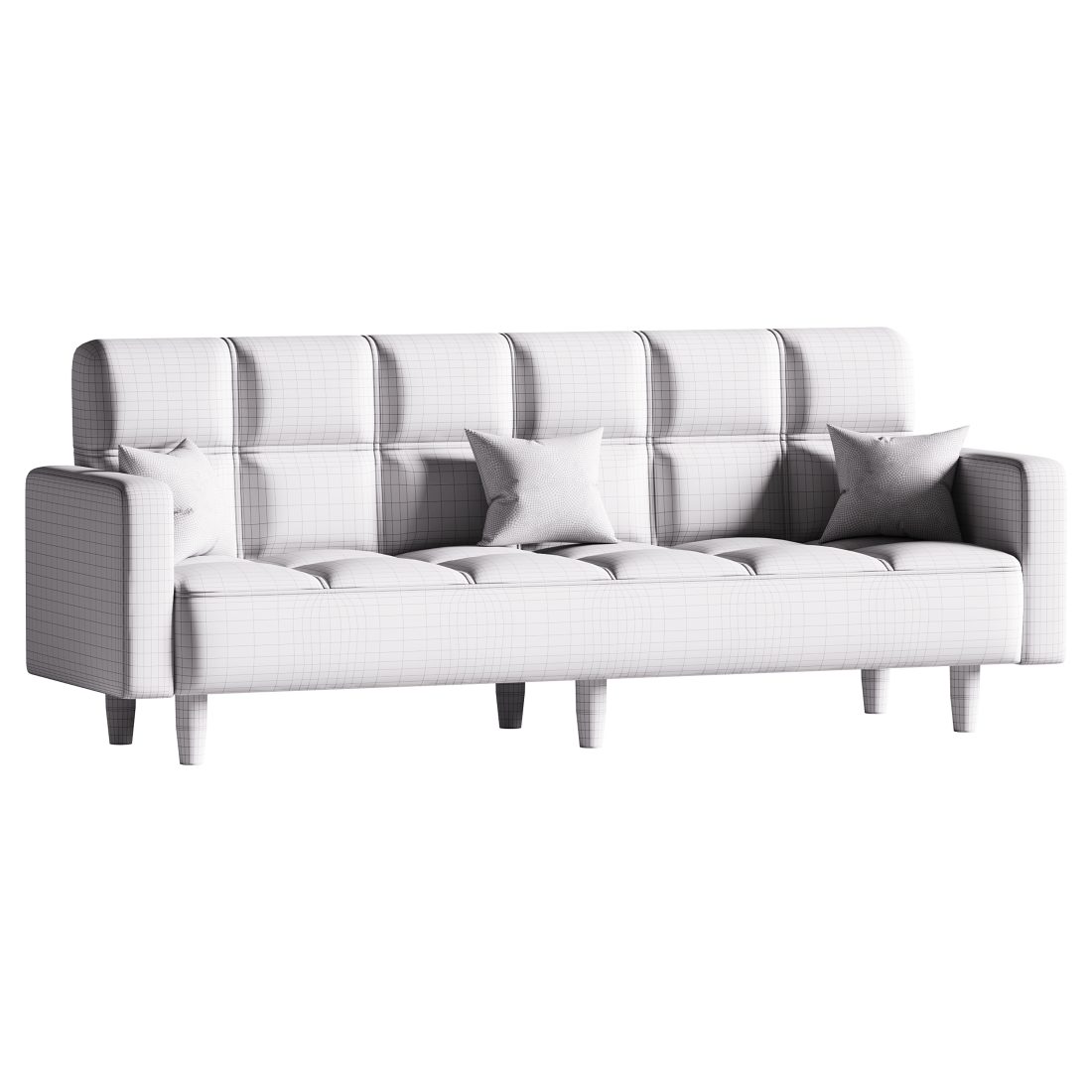 Modern 4-seat Convertible Sofa 3D Model for Corona | CGMood