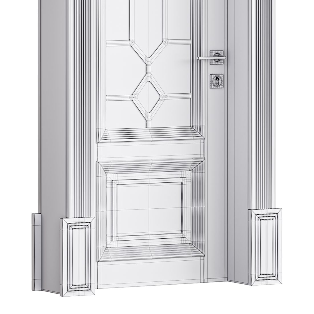Modern Entrance Door 09 - 3D Model for Corona