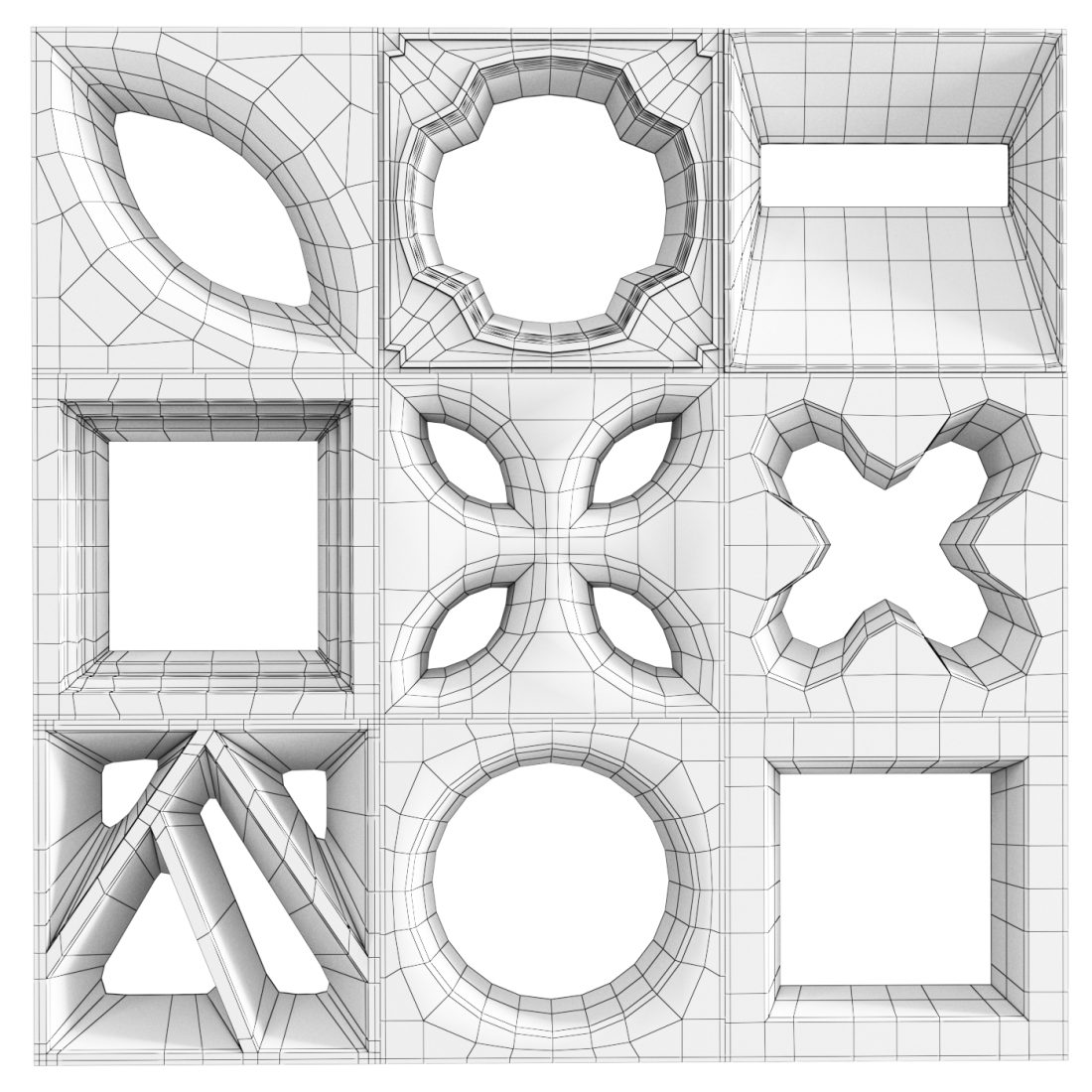 Ceramic 3D Blocks COBOGO - 3D Model for VRay, Corona