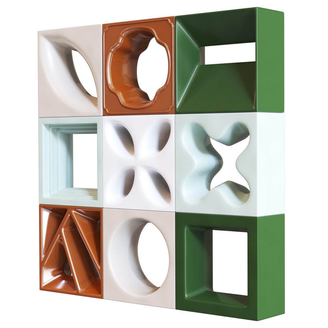 Ceramic 3D Blocks COBOGO - 3D Model for VRay, Corona