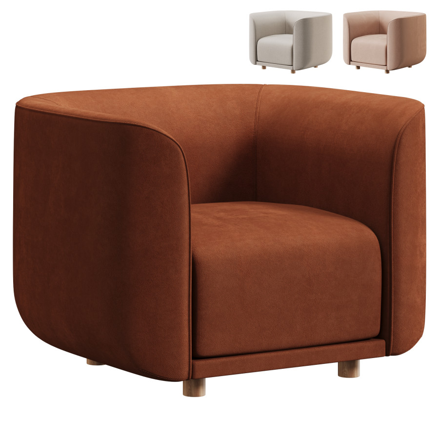 Fat Tulip Armchair - 3D Model for FStorm, Corona