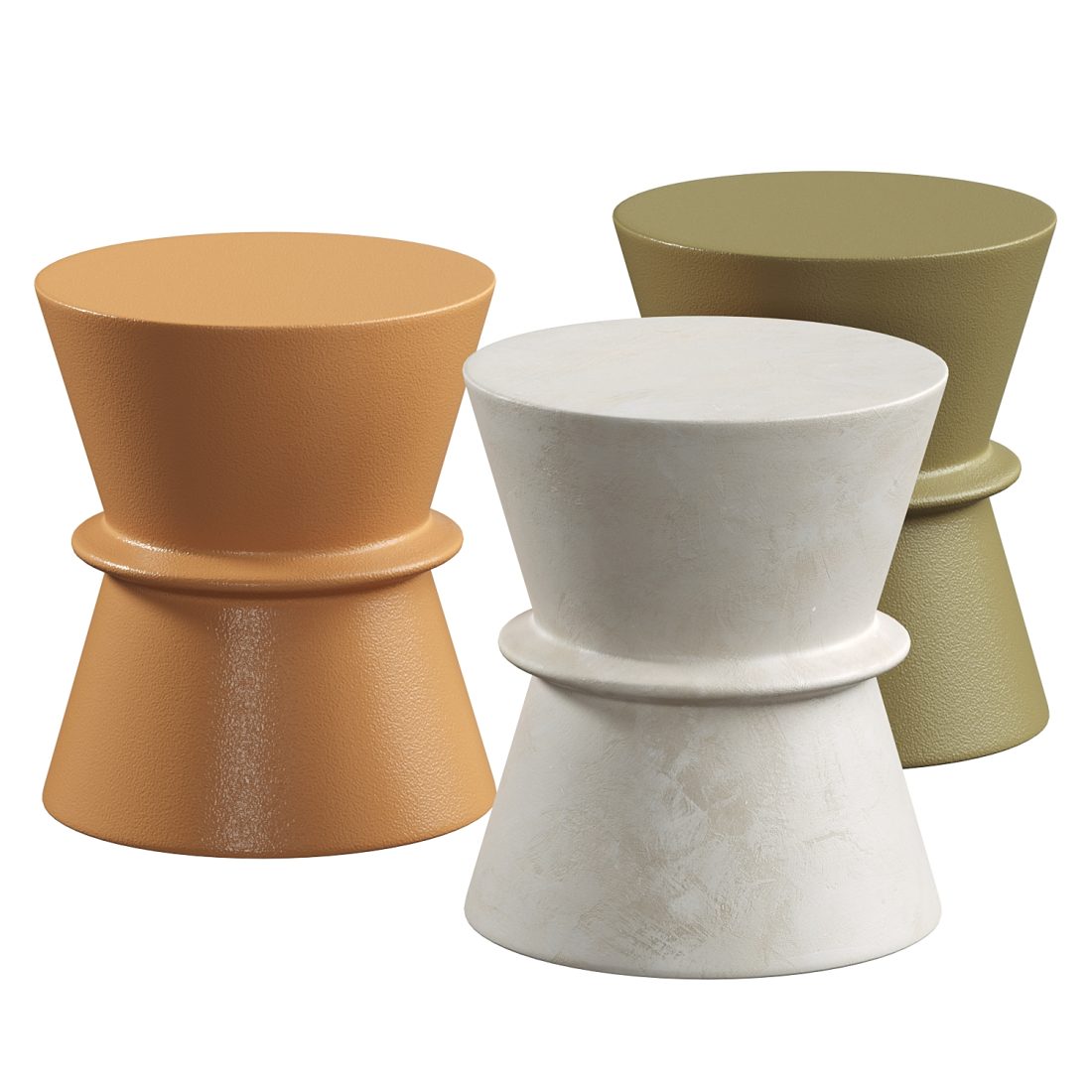 Jacqueline Stone Outdoor Side Table - 3D Model for Corona