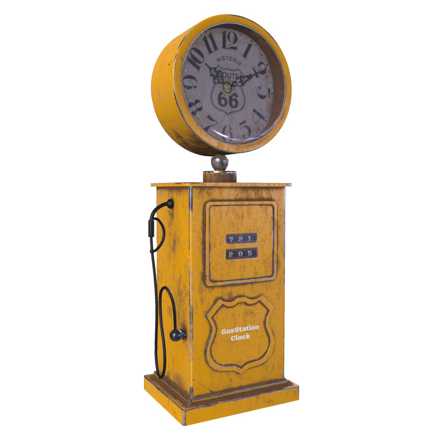 Gas Station Clock - 3D Model for VRay