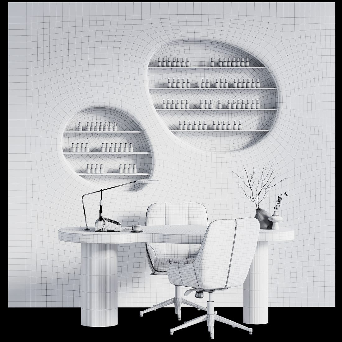 Manicure Area In The Beauty Salon 07 3D Model for VRay, Corona | CGMood