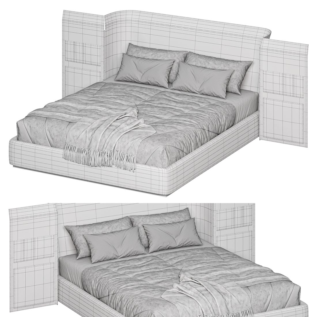 Ramsey Bed By Luxurylivinggroup - 3D Model for Corona