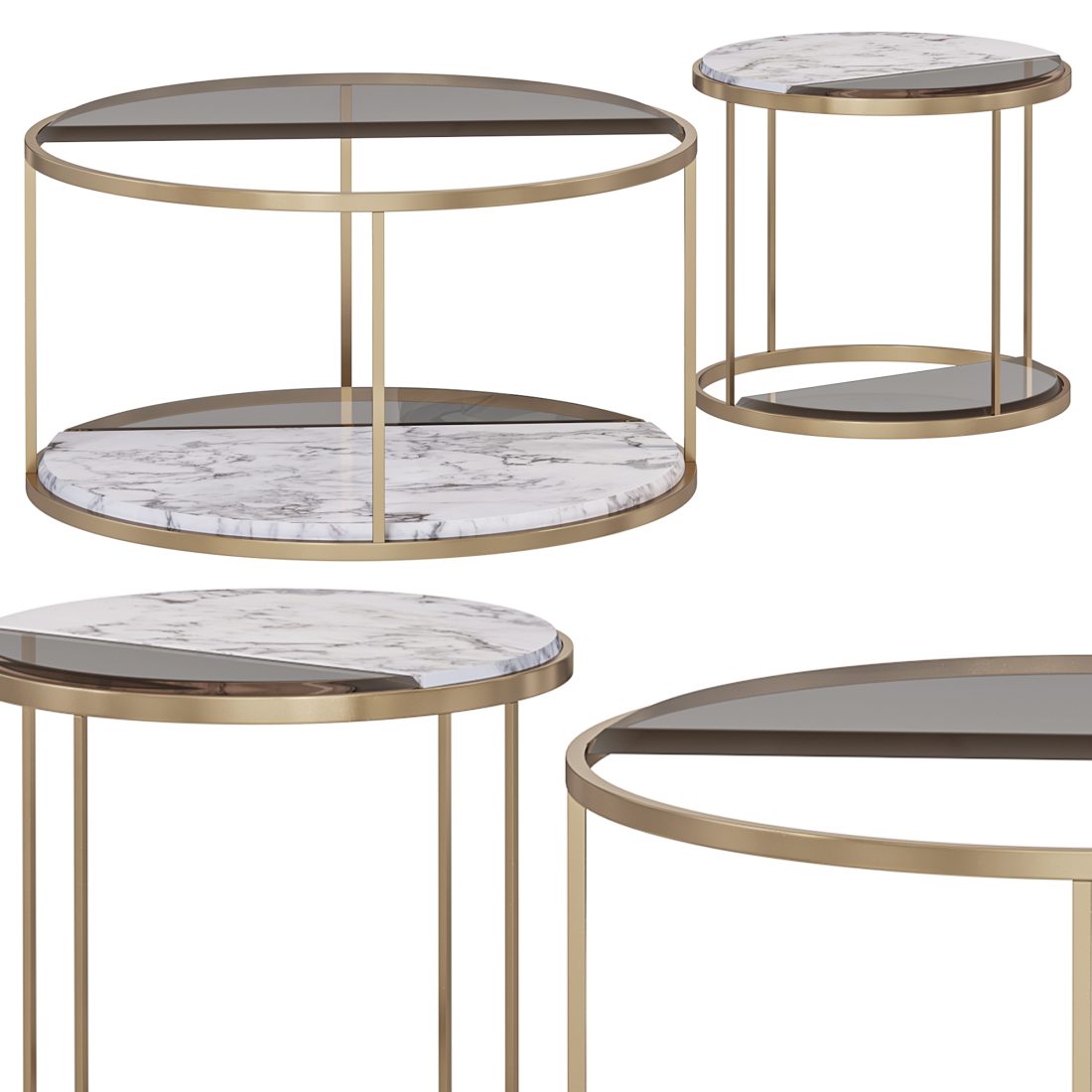 Manhattan Coffee And Side Table By Luxurylivinggro 3D Model for Corona ...