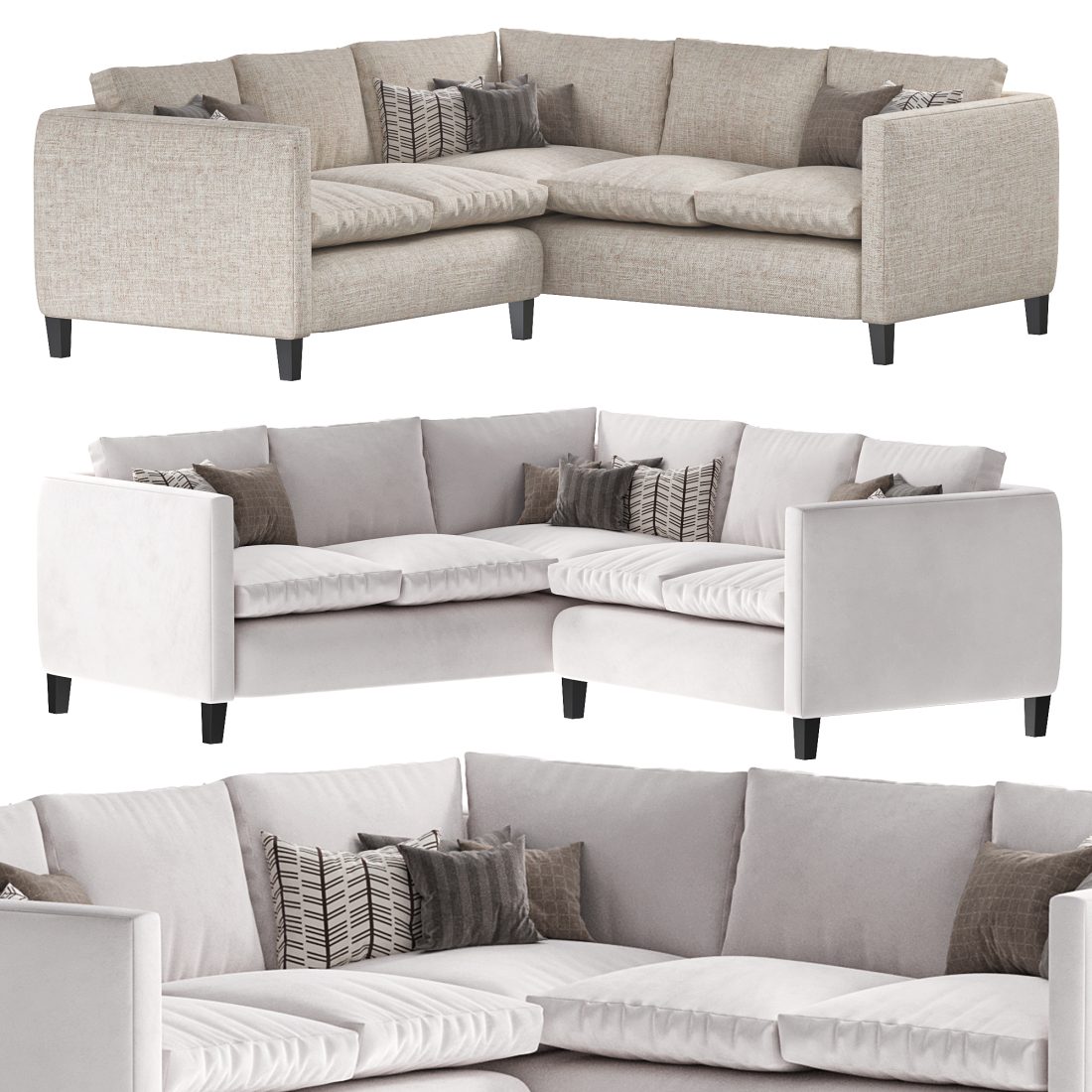 Taylor Two Piece Sectional By Arhaus 3D Model for Corona | CGMood