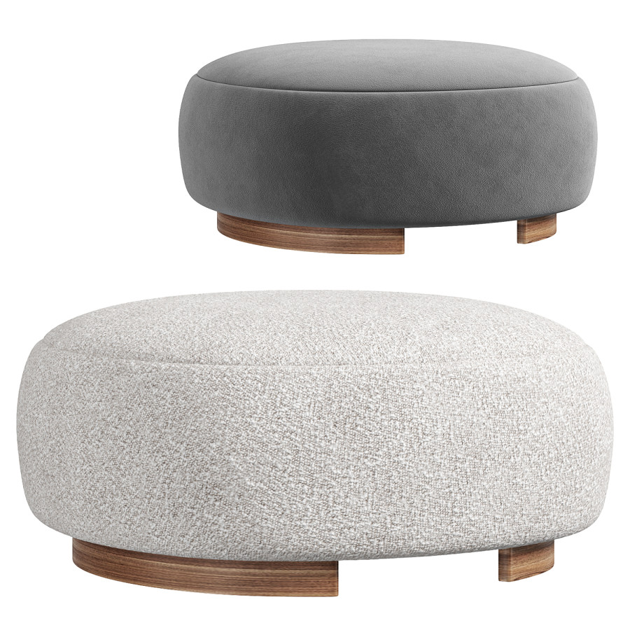 Pebble Big Pouf By Naturedesign - 3D Model for Corona