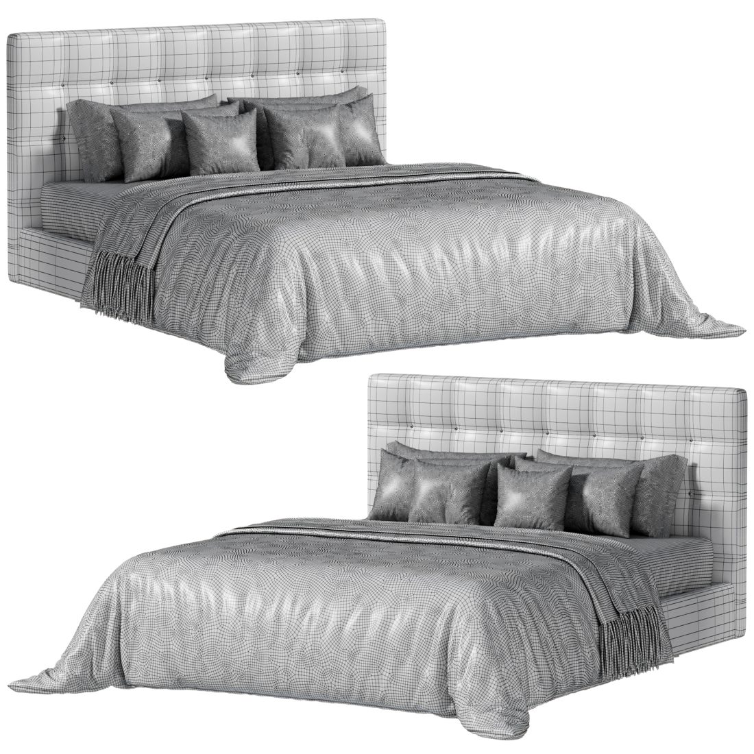 King Sleep Plus Bed By Estliving - 3D Model for Corona