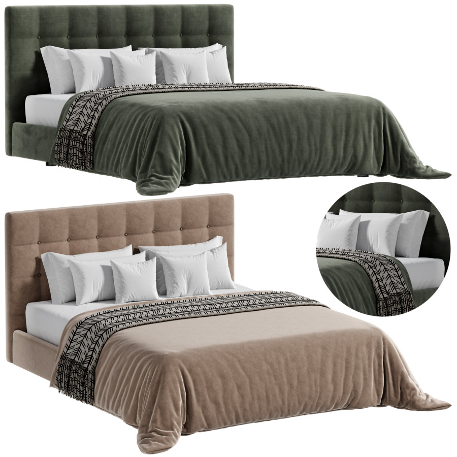 King Sleep Plus Bed By Estliving - 3D Model for Corona