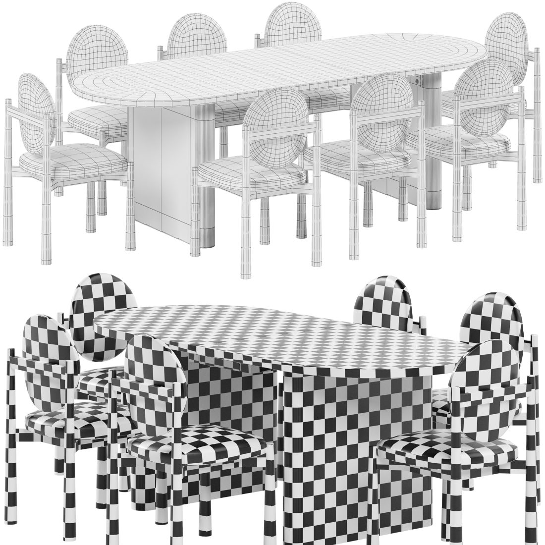 Truett Chair And Ferrell Table 3D Model for Corona | CGMood