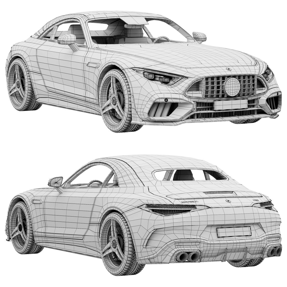 Brabus 750 AMG SL63 3D Model for Corona | CGMood