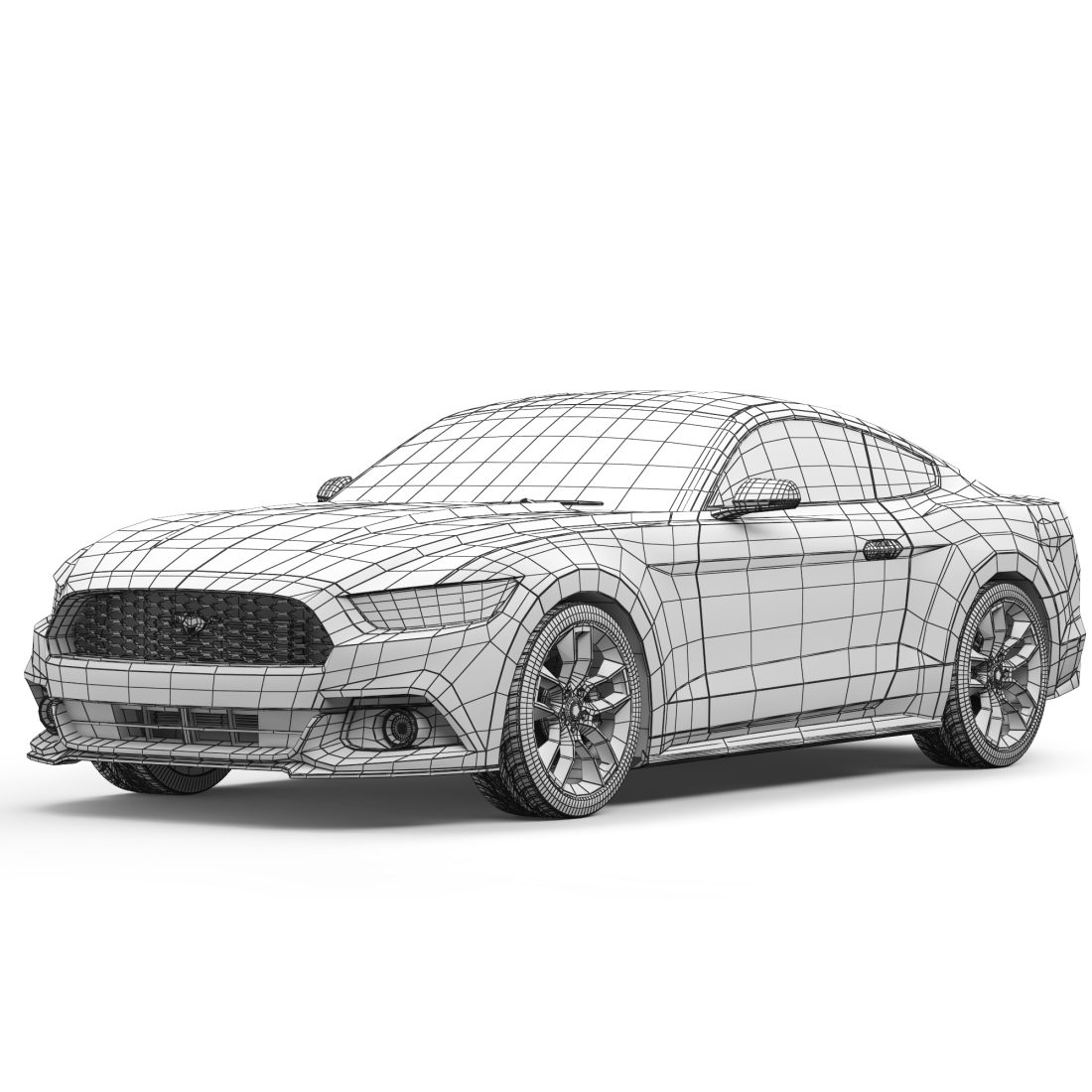 Ford Mustang 2015 - 3D Model for VRay