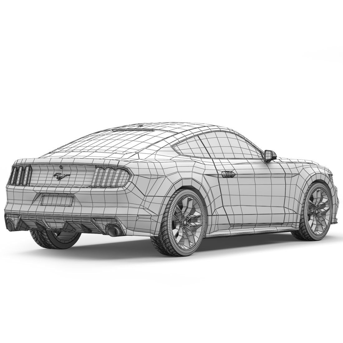 Ford Mustang 2015 - 3D Model for VRay